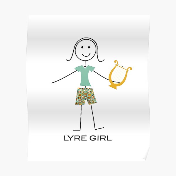 Art & Collectibles Giclée Custom Lyre Artwork Lyre Painting Pink Girls ...
