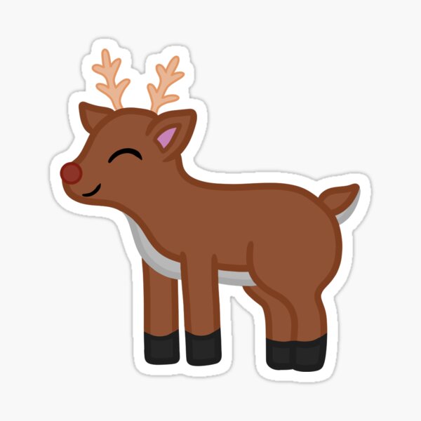 "Cute Rudolph" Sticker for Sale by Billyboymiki | Redbubble