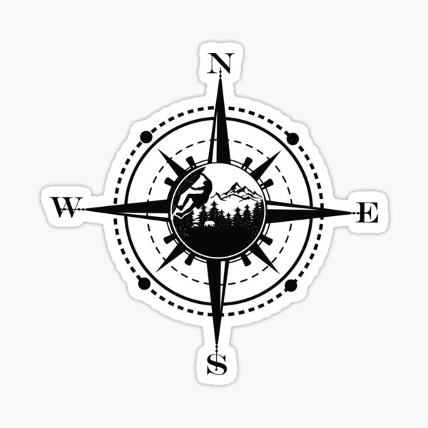 "Rock Climbing Compass" Sticker for Sale by TopDawgDesigns | Redbubble
