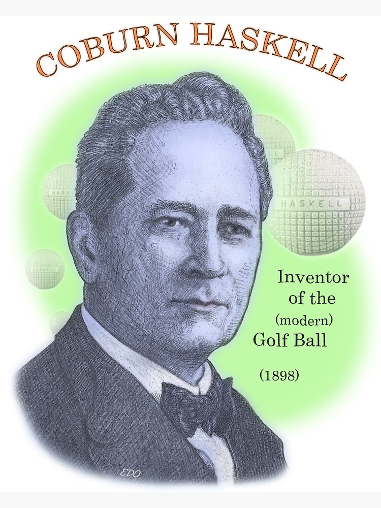 "Coburn Haskell, Inventor of the Modern Golf Ball" Sticker for Sale by ...