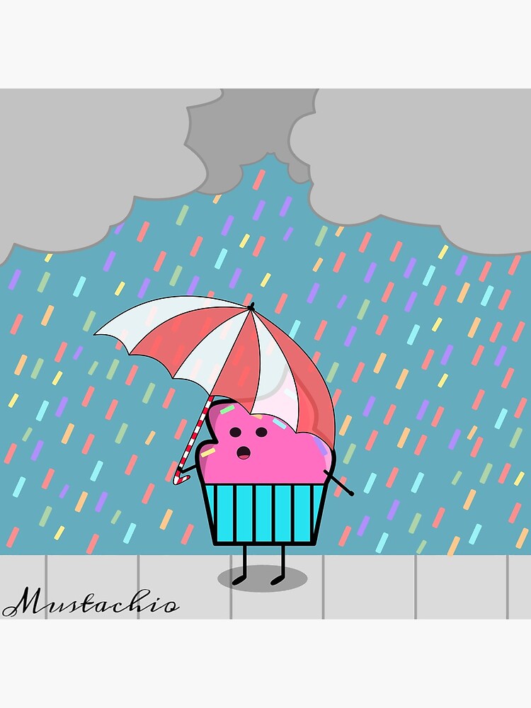"Raining Sprinkles" Poster for Sale by Mustachio-Draws | Redbubble