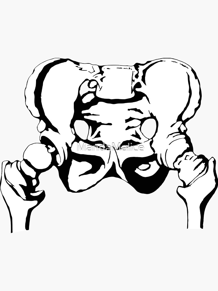 "Pelvis" Sticker for Sale by MandaMalice | Redbubble