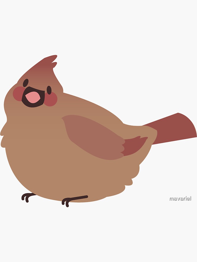 "Female Cardinal" Sticker for Sale by mavariel | Redbubble