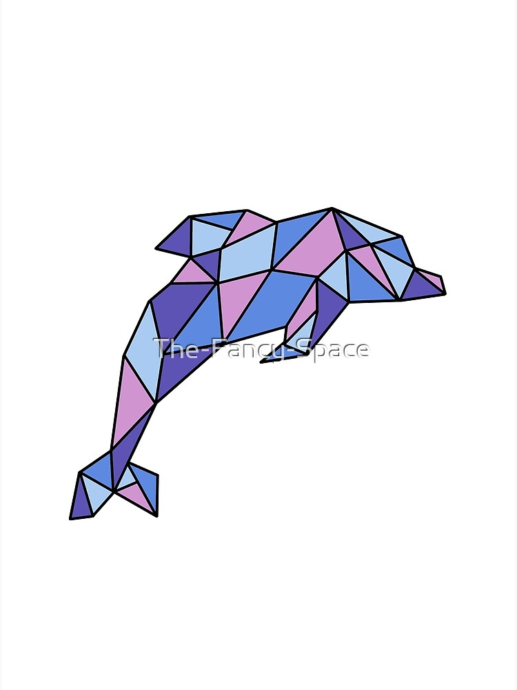 "Geometric dolphin" Poster by The-Fancy-Space | Redbubble