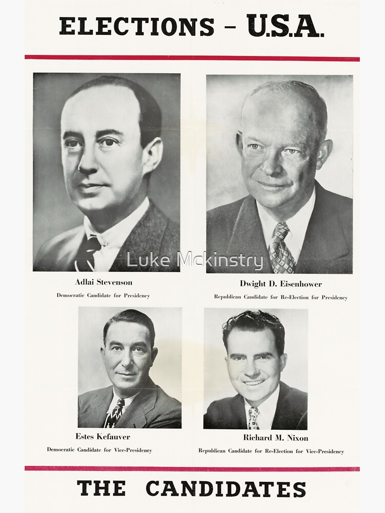 "1952 Election Poster" Sticker for Sale by Lueshis | Redbubble