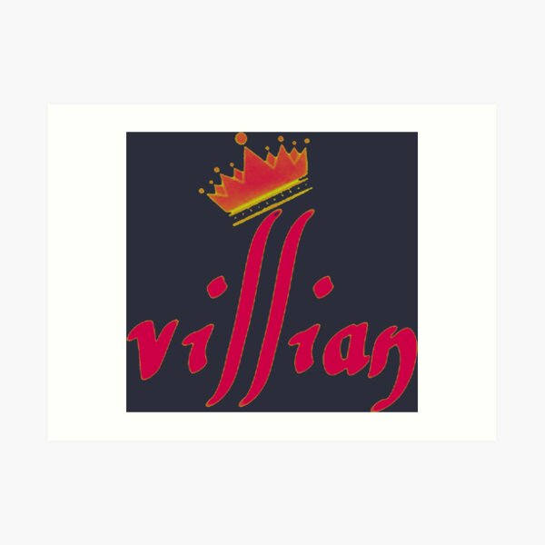 "Villian Title of Creativity Lettering Text Arts Quotes" Art Print for ...