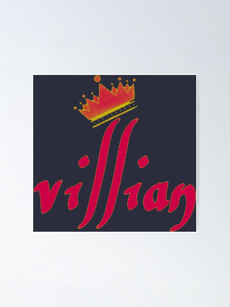 "Villian Title of Creativity Lettering Text Arts Quotes" Poster for ...