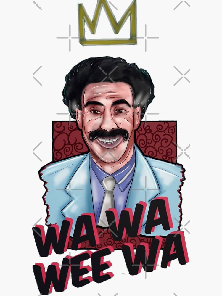 "Borat" Sticker for Sale by lisaelley05 | Redbubble