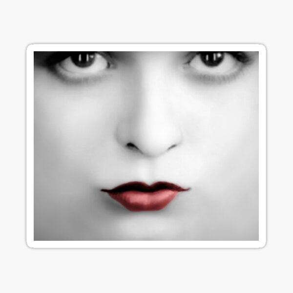 "Clara Bow's Red Lips" Sticker by WilliamWoodbury | Redbubble