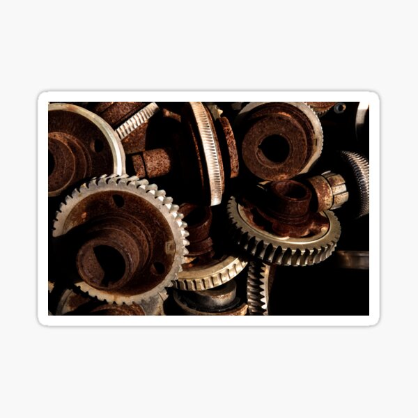 "Mechanical gears" Sticker by MrCoffee6000 | Redbubble