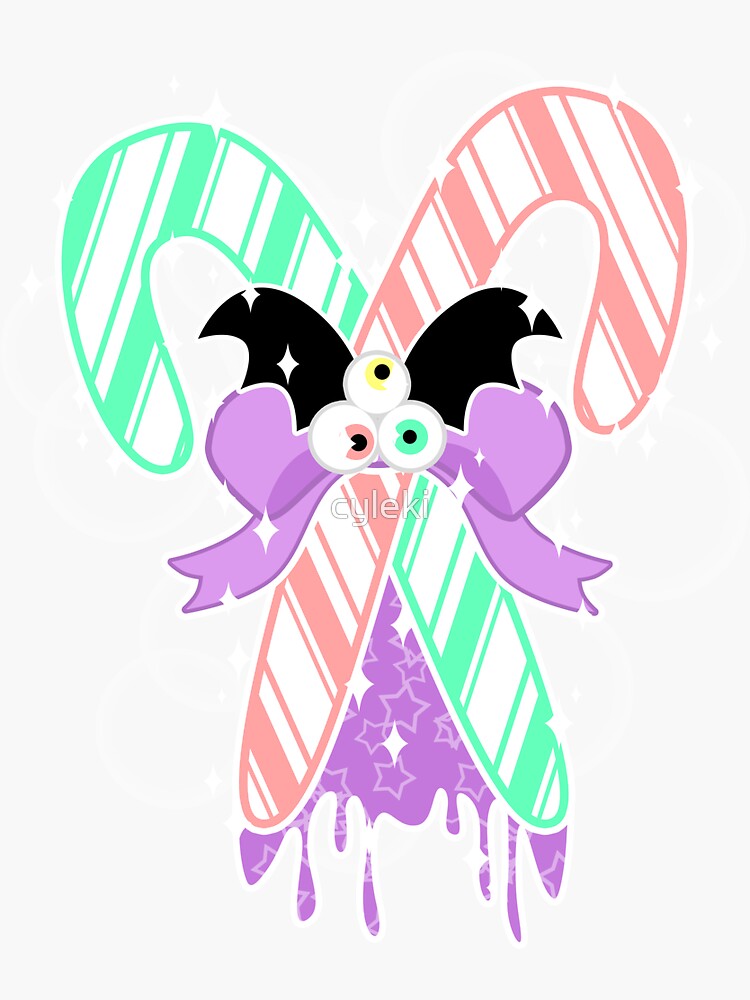 "Candy Canes: Pastel Goth Version" Sticker for Sale by cyleki | Redbubble