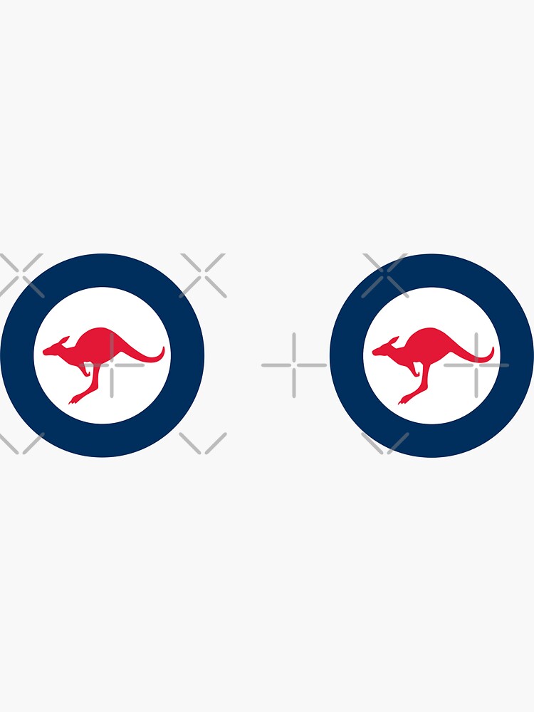 "RAAF ROYAL AUSTRALIA AIR FORCE ROUNDEL RONDEL KANGAROO" Sticker for ...