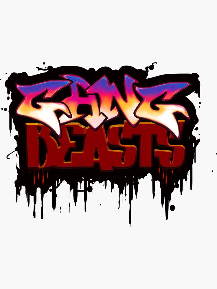 "Men's Gang Beasts Logo Design " Sticker for Sale by ShopIconicTees ...