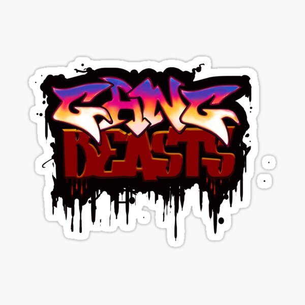 "Men's Gang Beasts Logo Design " Sticker for Sale by ShopIconicTees ...