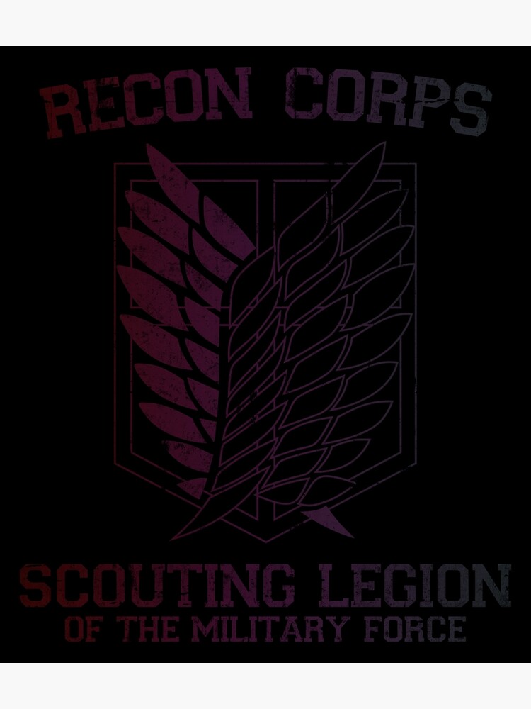 "Recon Corps Scouting Legion - Attack on Titan" Poster for Sale by ...