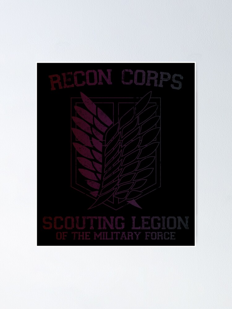 "Recon Corps Scouting Legion - Attack on Titan" Poster for Sale by ...