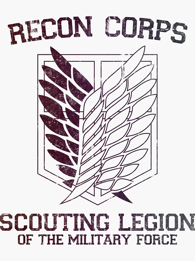 "Recon Corps Scouting Legion - Attack on Titan" Sticker by QuikCorrect ...
