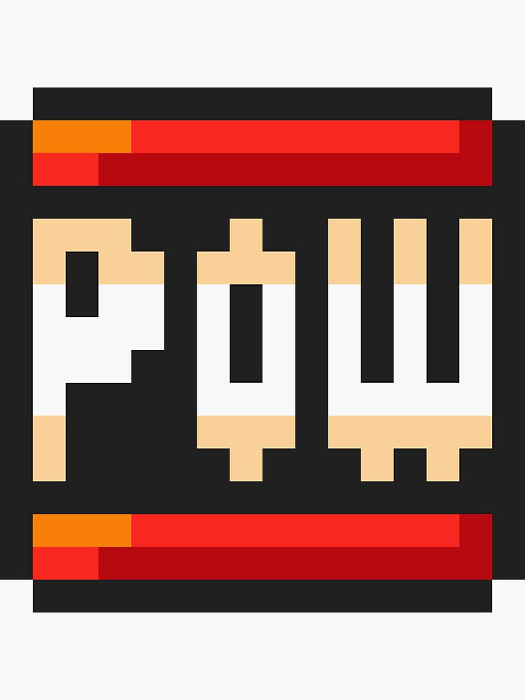 "POW block" Sticker for Sale by ChillerTyp | Redbubble