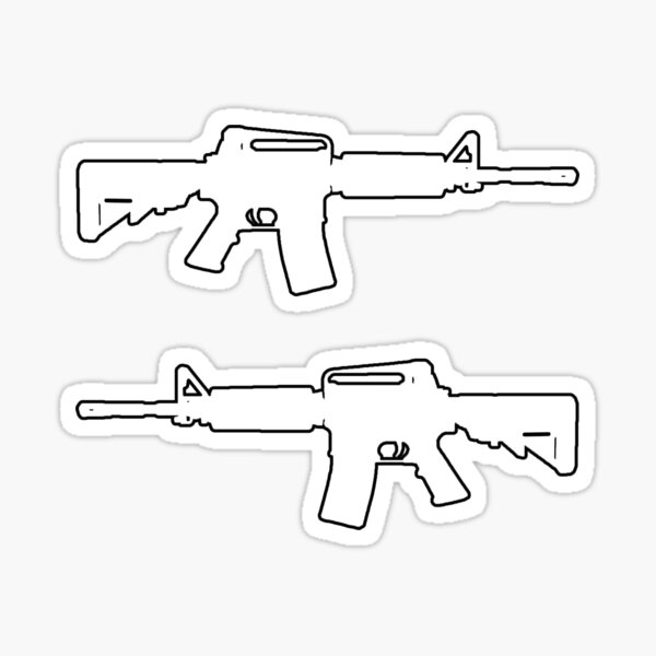 "AR-15 Sticker Pack / Sticker Set (White Version)" Sticker for Sale by ...