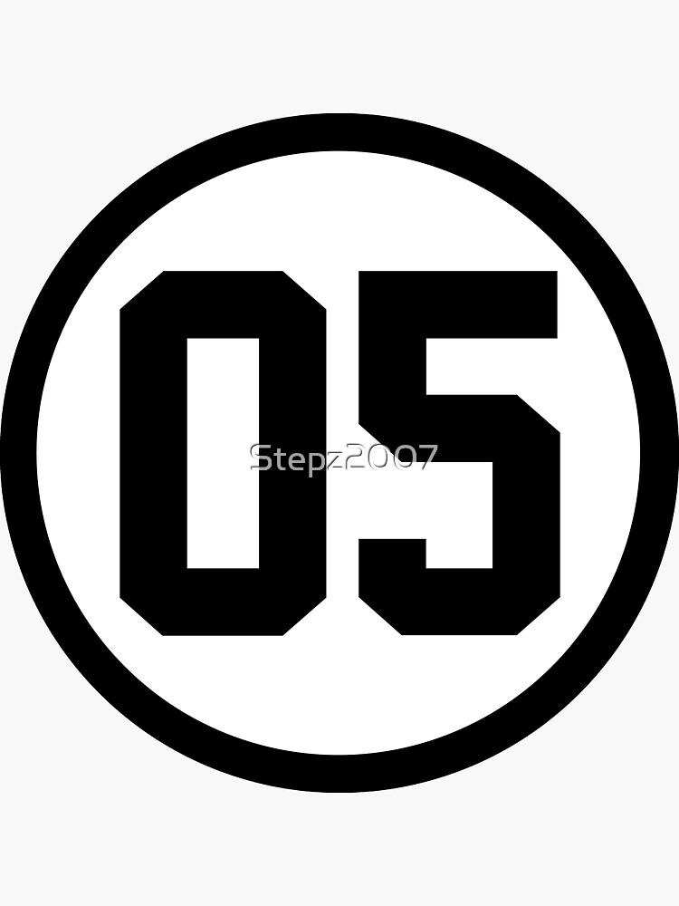 "Number Five" Sticker for Sale by Stepz2007 | Redbubble