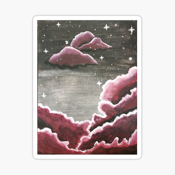 "Purple clouds" Sticker by Del-Micaela | Redbubble