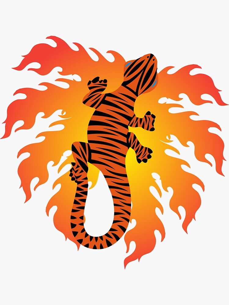 "Fire Lizard" Sticker for Sale by Mlg1103 | Redbubble