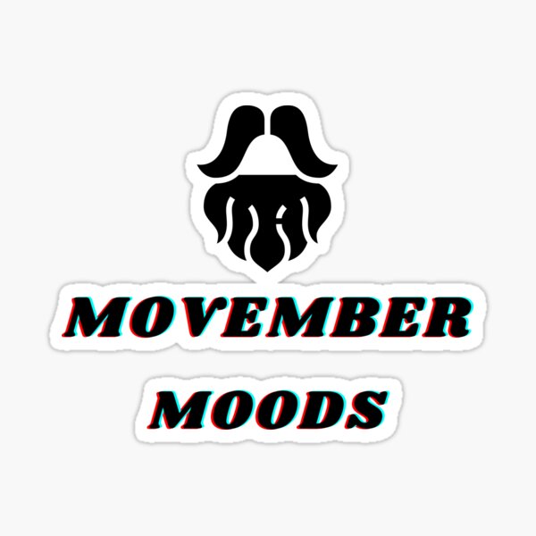 "Movember Moods!" Sticker for Sale by Sagebubble | Redbubble