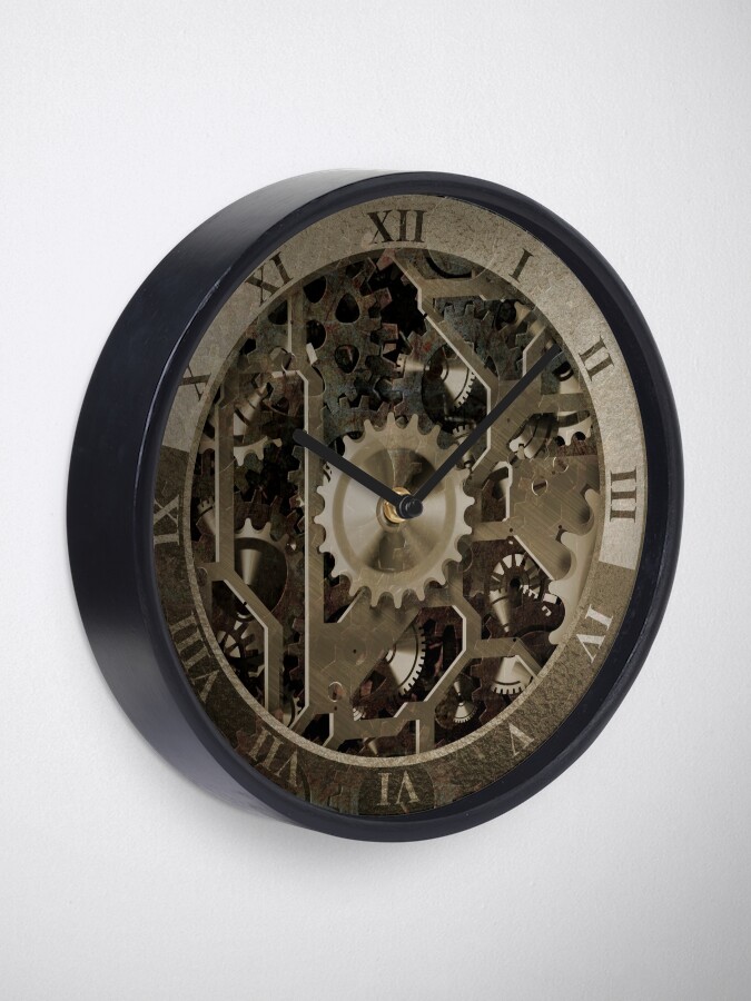 "Steampunk Gears" Clock for Sale by FantasySkyArt | Redbubble