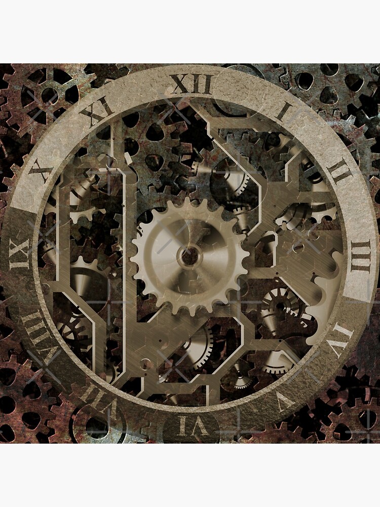 "Steampunk Gears" Clock for Sale by FantasySkyArt | Redbubble