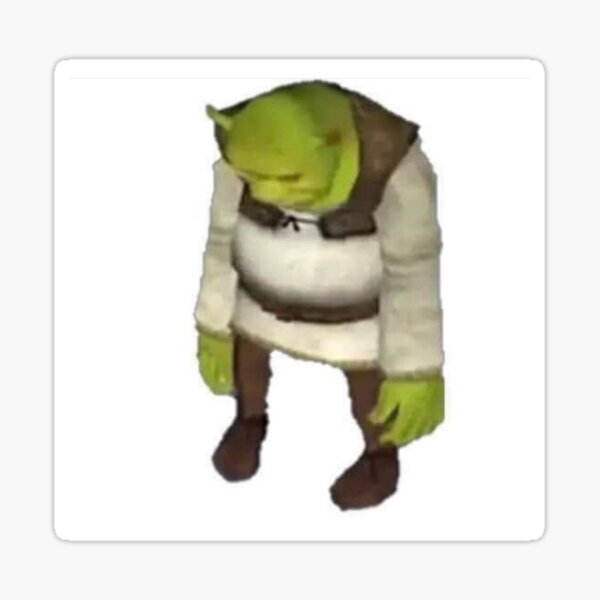"sad shrek meme" Sticker for Sale by luucker | Redbubble