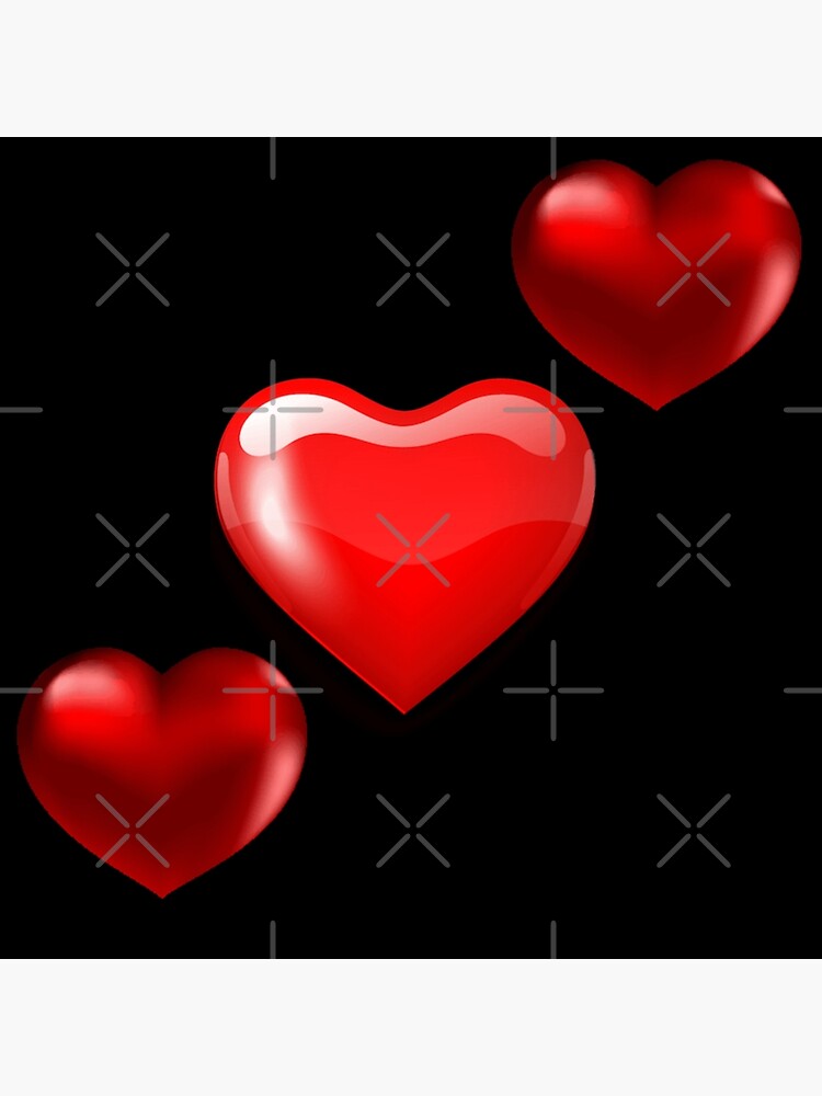 "Red Heart Sticker" Poster by DoraSticker | Redbubble