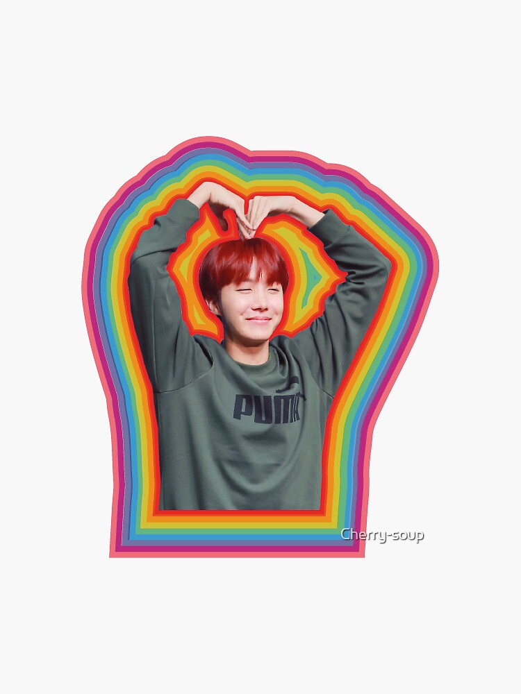 "rainbow hobicore!!" Sticker for Sale by Cherry-soup | Redbubble