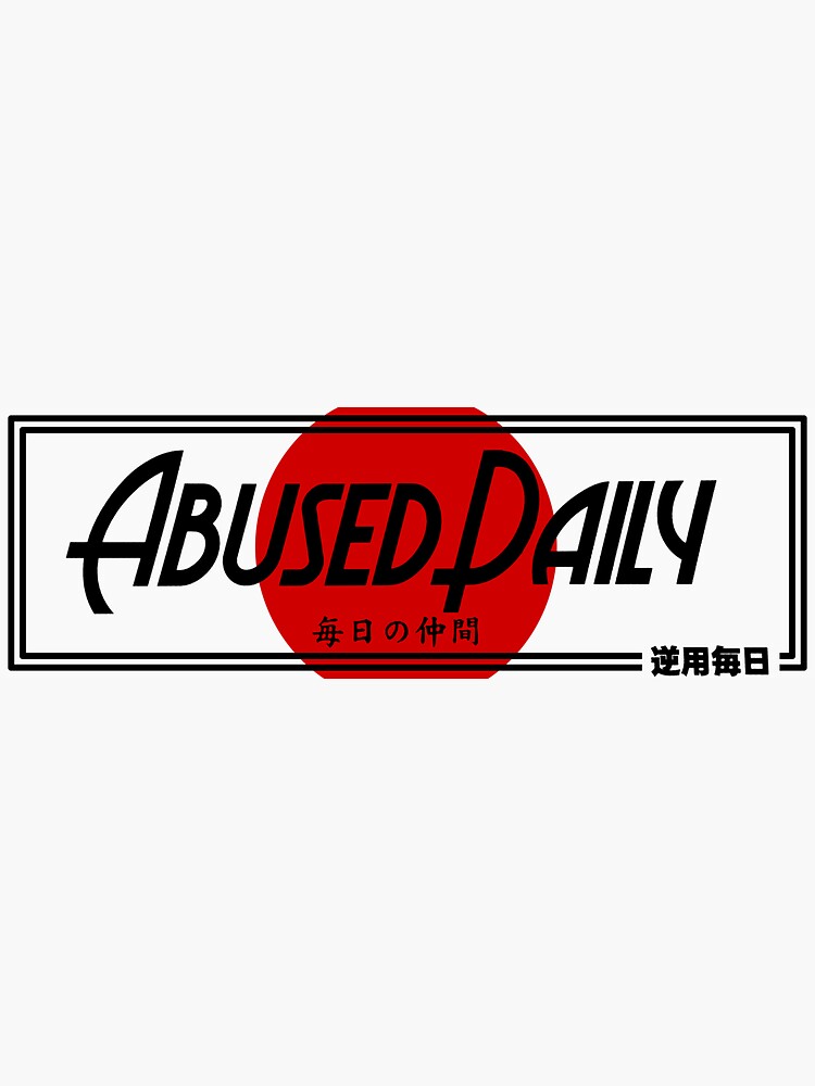 Abused Daily Car Slap Sticker