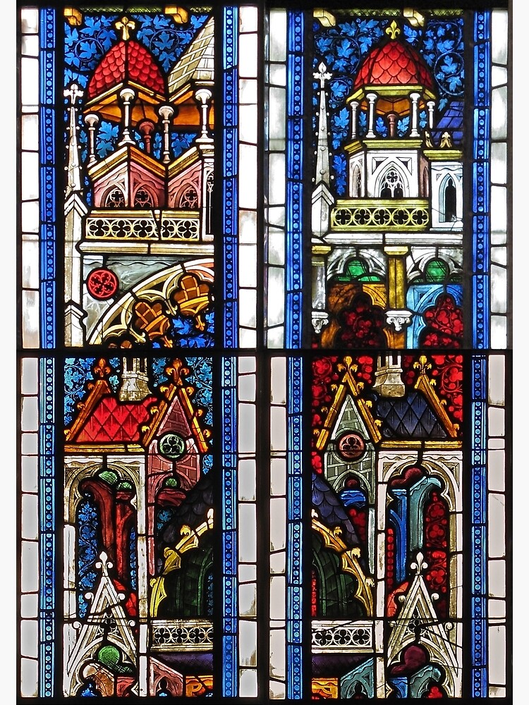 "Stained Glass Architectural Canopy Panels" Poster for Sale by ...