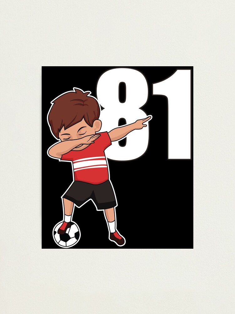 Lámina fotográfica «Impresionante Jugador de Fútbol Número 81 Atleta de ...