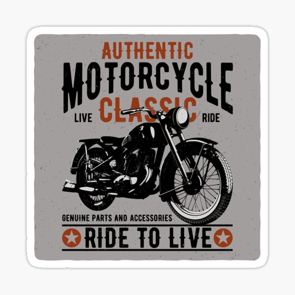 "Classic vintage motorcycle" Sticker for Sale by dominic69 | Redbubble
