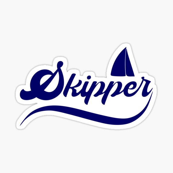 "Skipper Marine nautical Graphic Text" Sticker for Sale by BluedarkArt ...