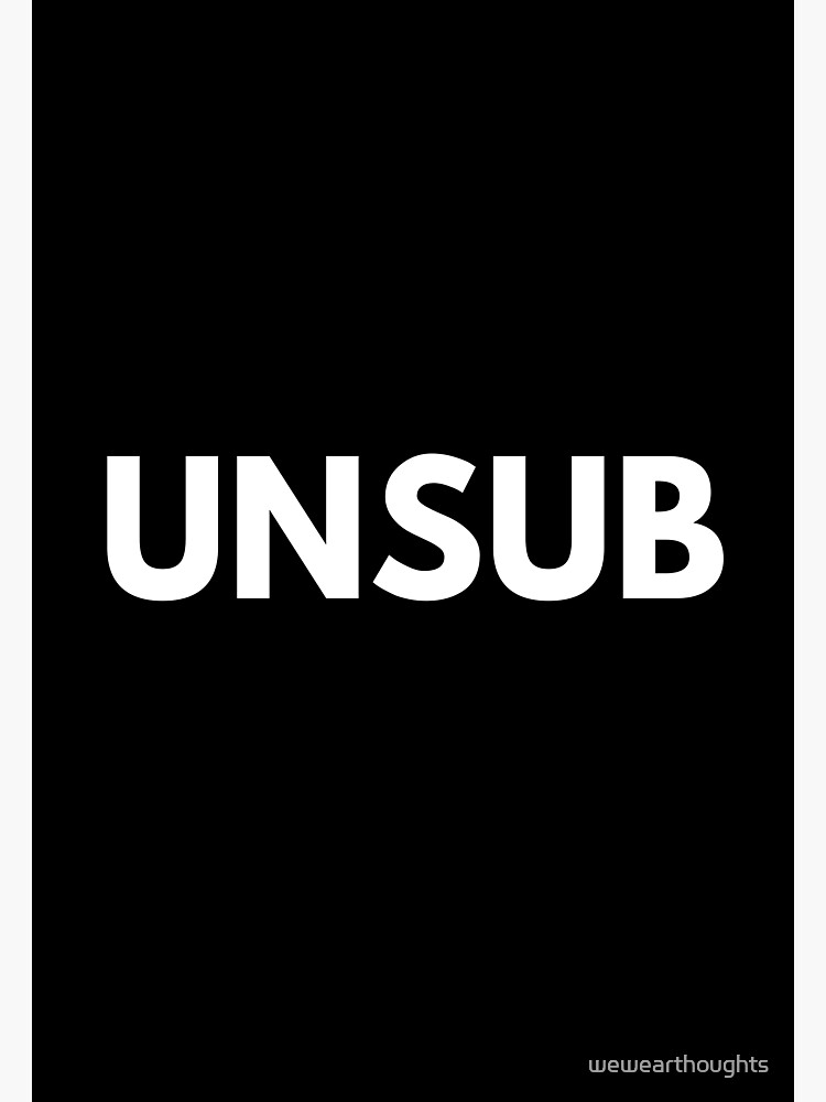 Lámina fotográfica «UNSUB - mayúsculas en blanco y negro» de ...