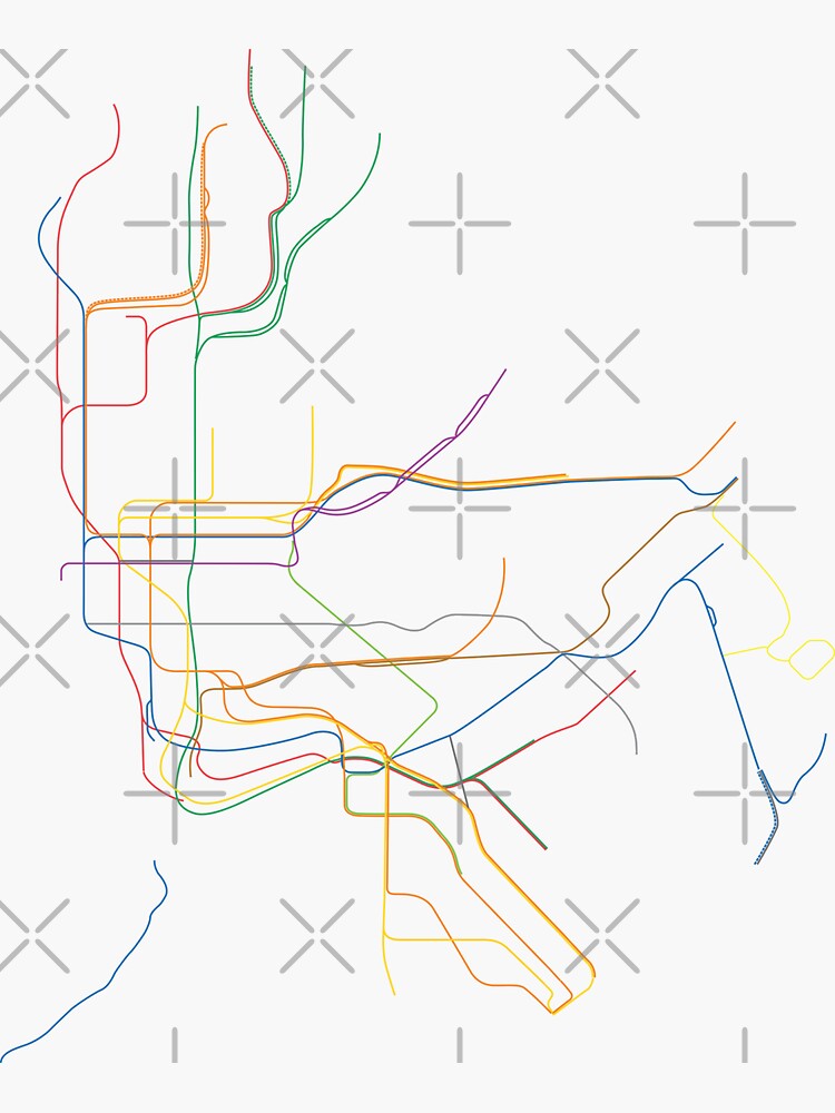 "New York Subway Map" Sticker for Sale by in-transit | Redbubble