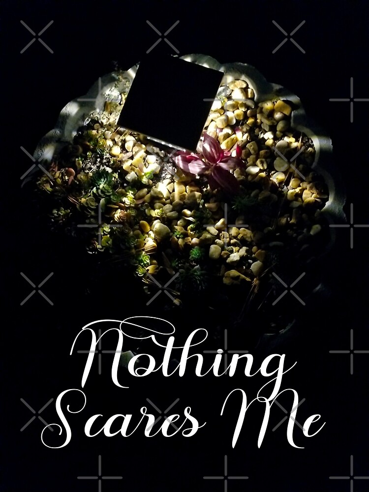 "Nothing Scares Me - Night Succulent Terrarium Photo" Sticker by ...