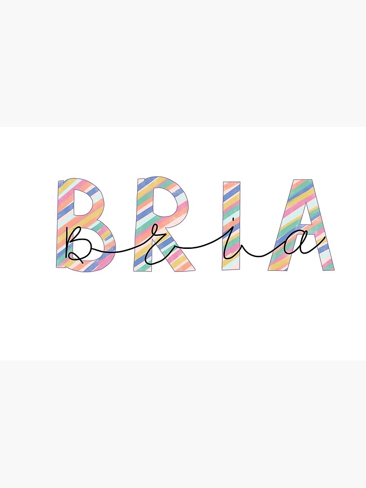 "Bria Name Script" Poster for Sale by Cedarbend | Redbubble