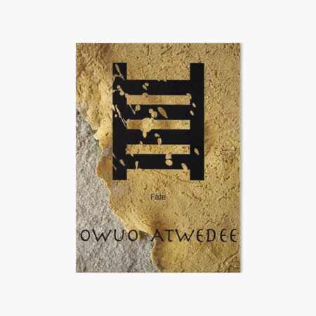 "Owuo Atwedee Adinkra Symbol" Art Board Print for Sale by ...