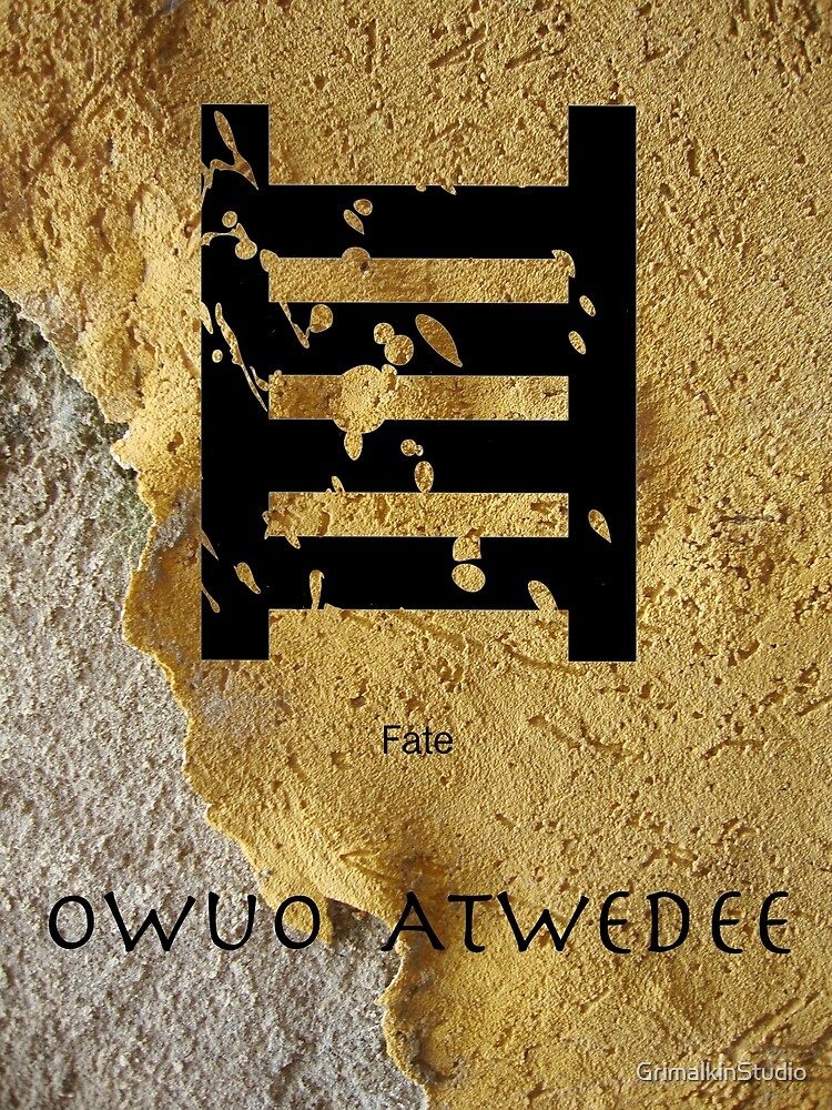 "Owuo Atwedee Adinkra Symbol" by GrimalkinStudio | Redbubble