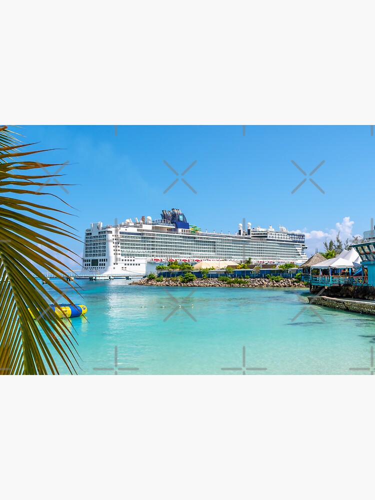 "Norwegian (NCL) Epic Cruise Ship in Ocho Rios" Sticker for Sale by ...