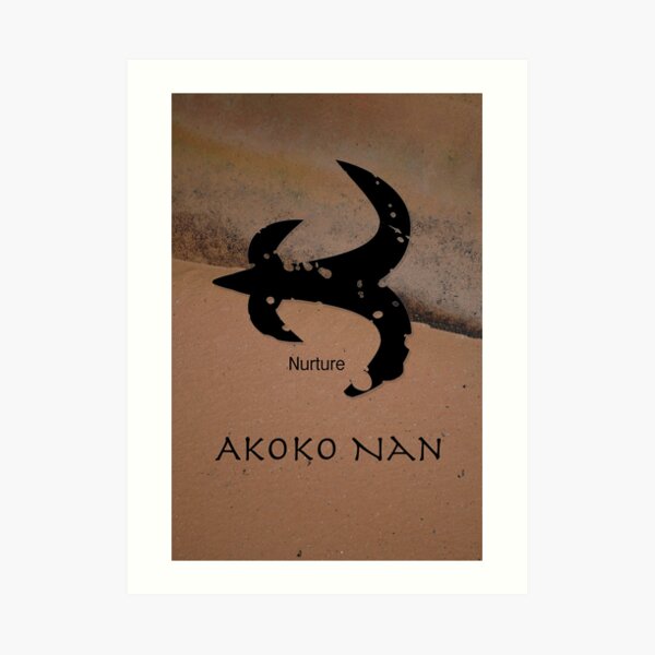 "Adinkra Symbol Akoko Nan" Art Print for Sale by GrimalkinStudio ...