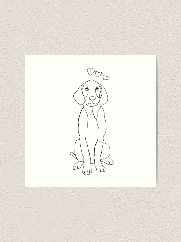 "Line drawing Labrador retriever" Art Print for Sale by EChendesign ...