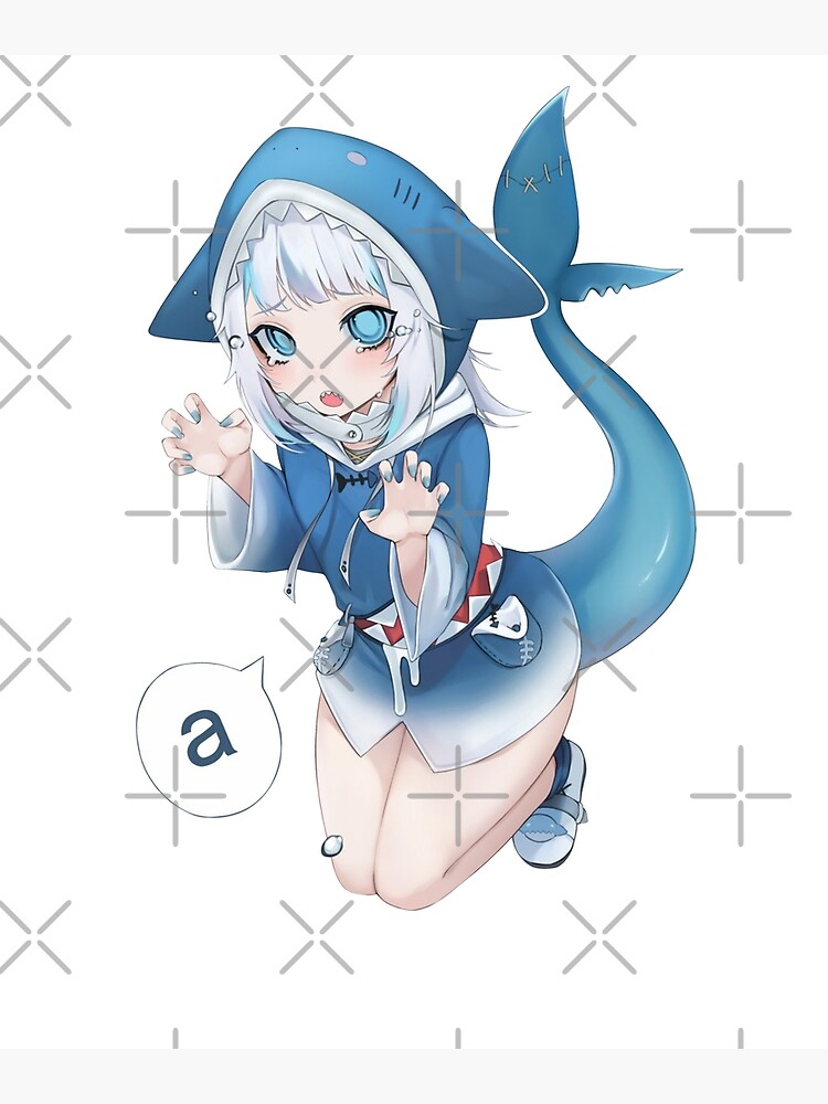 "gawr gura shark" Art Print by Abdessamad009 | Redbubble