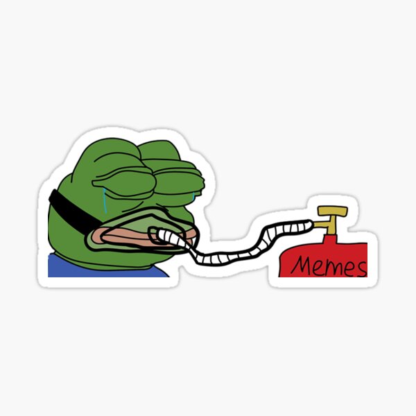 "Pepe the frog high on meme" Sticker for Sale by Omeris | Redbubble