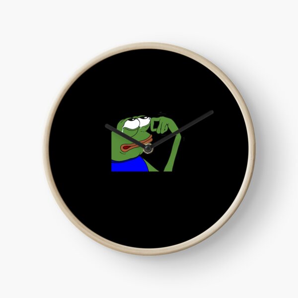 Dank Meme Pepe Frog Sad Frog Pepe Doge Meme Clocks | Redbubble