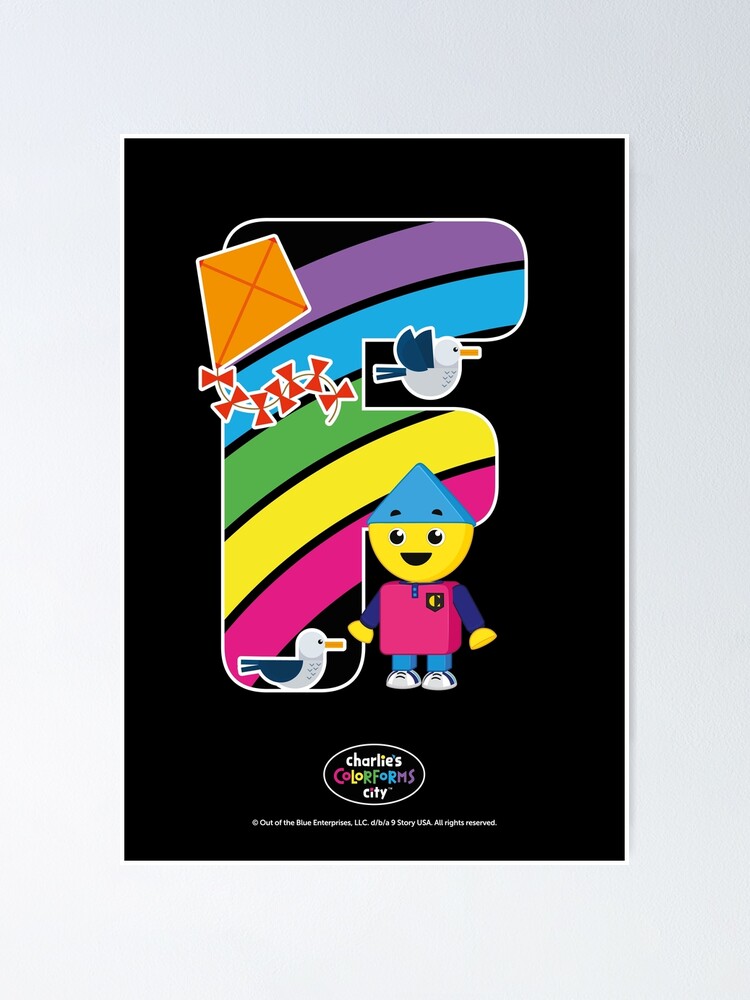 "Initial F Charlie's Colorforms City" Poster by Eenig | Redbubble